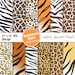 Safari Animal Prints Digital Paper Zebra Leopard Cheetah | Etsy