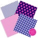 Navy Blue and Hot Pink Patterns Digital Scrapbook Paper, Digital ...