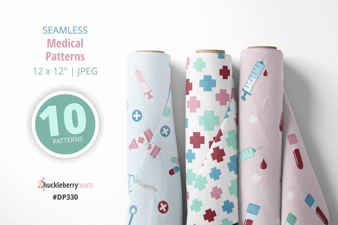Medical Digital Patterns Seamless Hospital Digital Paper - Etsy