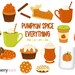 Pumpkin Spice Clipart | Fall Food SVG Bundle | Autumn Treats PNG ...