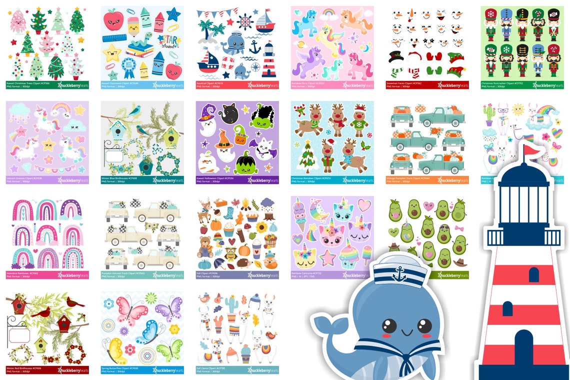 Clipart Bundle Printable Small Commercial Use - Etsy