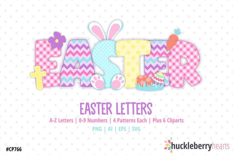 Easter Letters Clipart Alphabet Letters Svg Easter Letters - Etsy