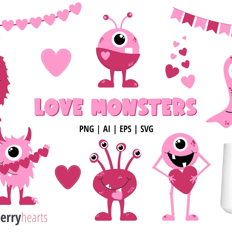 Cute Monster Art - Etsy