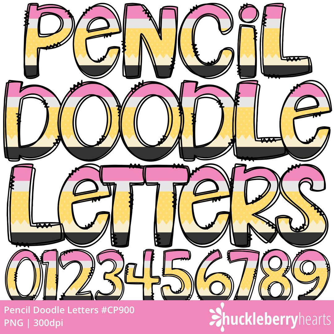 Pencil Doodle Letters PNG, Alpha Doodle Letters, School Clipart, Doodle ...