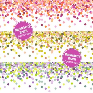 Digital Confetti, Confetti Border, Confetti Clipart, Confetti ...