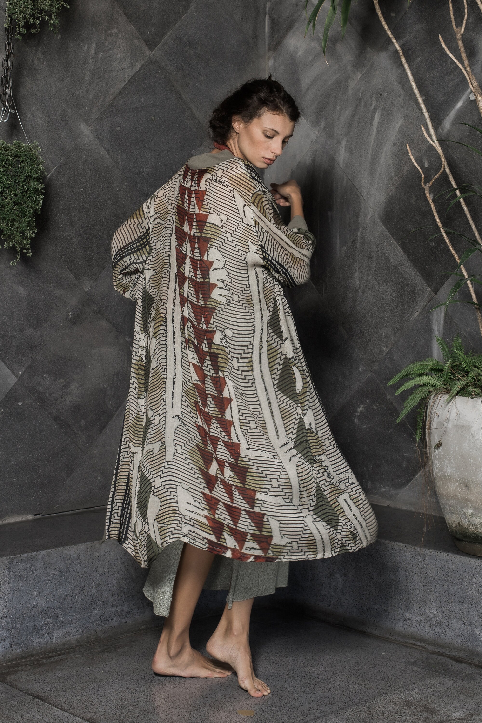 Boho Robe for Women, Tribal Kimono Ladies, Hippie Style Cover Up ...