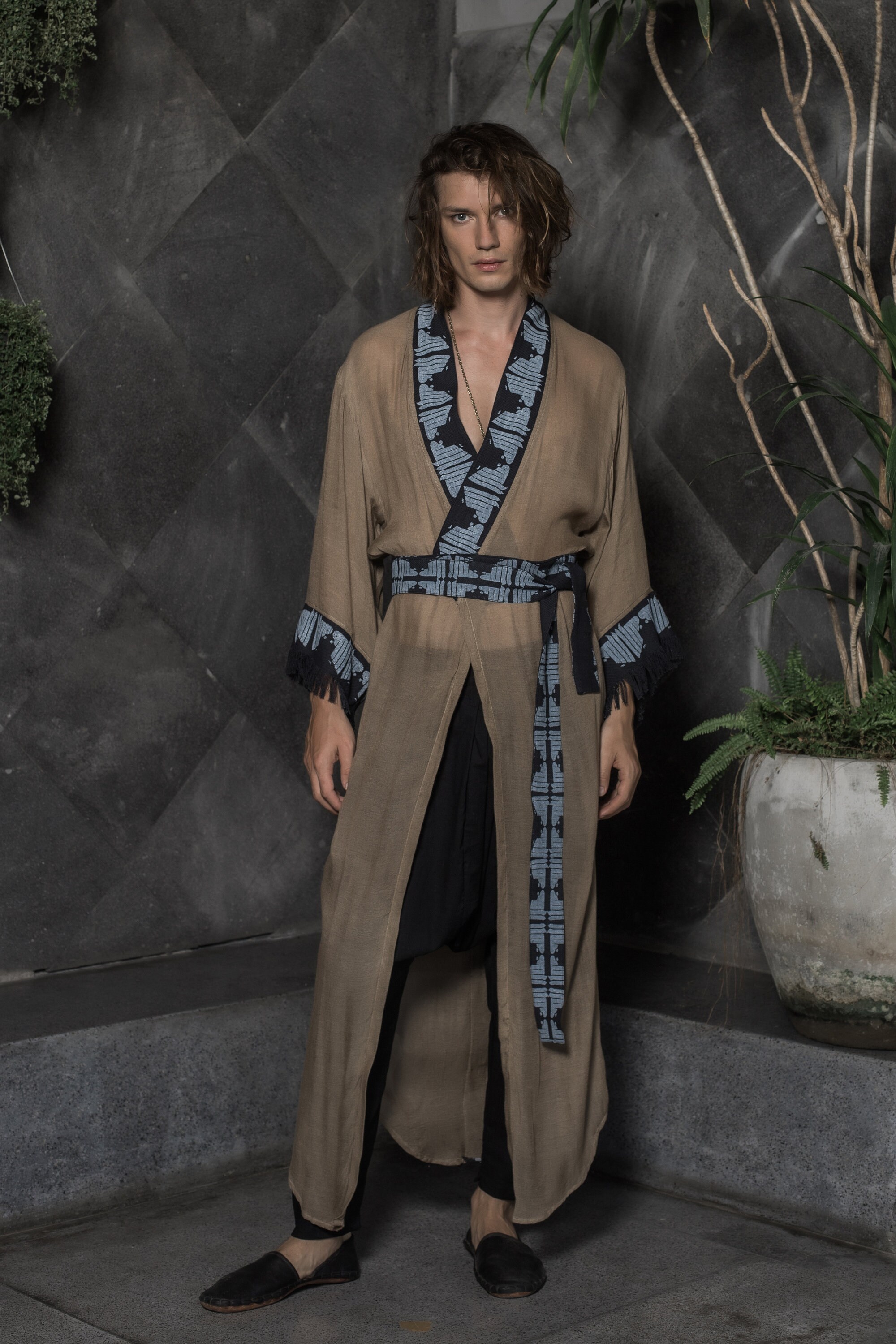 Long Boho Kaftan, Mens Festival Robe, Burning Man Clothing, Tribal ...
