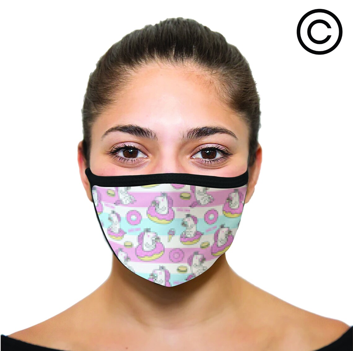 Face mask Chubby Unicorn Donuts masks | Etsy