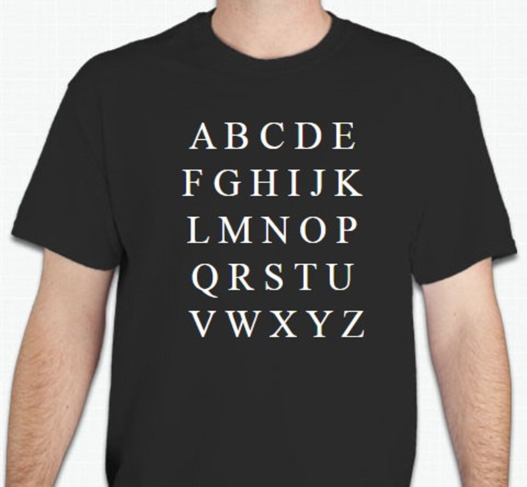 Alphabet Abcd Funny Joke Humor T Shirt Tee Cool Shirt Fun - Etsy