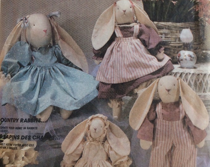 Mccall’s Crafts Pattern 3760/893 - Faye Wine Design Country Rabbits ...