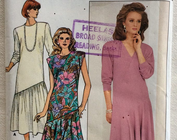 Butterick Pattern 3958 Retro 80s Loose-fit Pullover Dress W ...