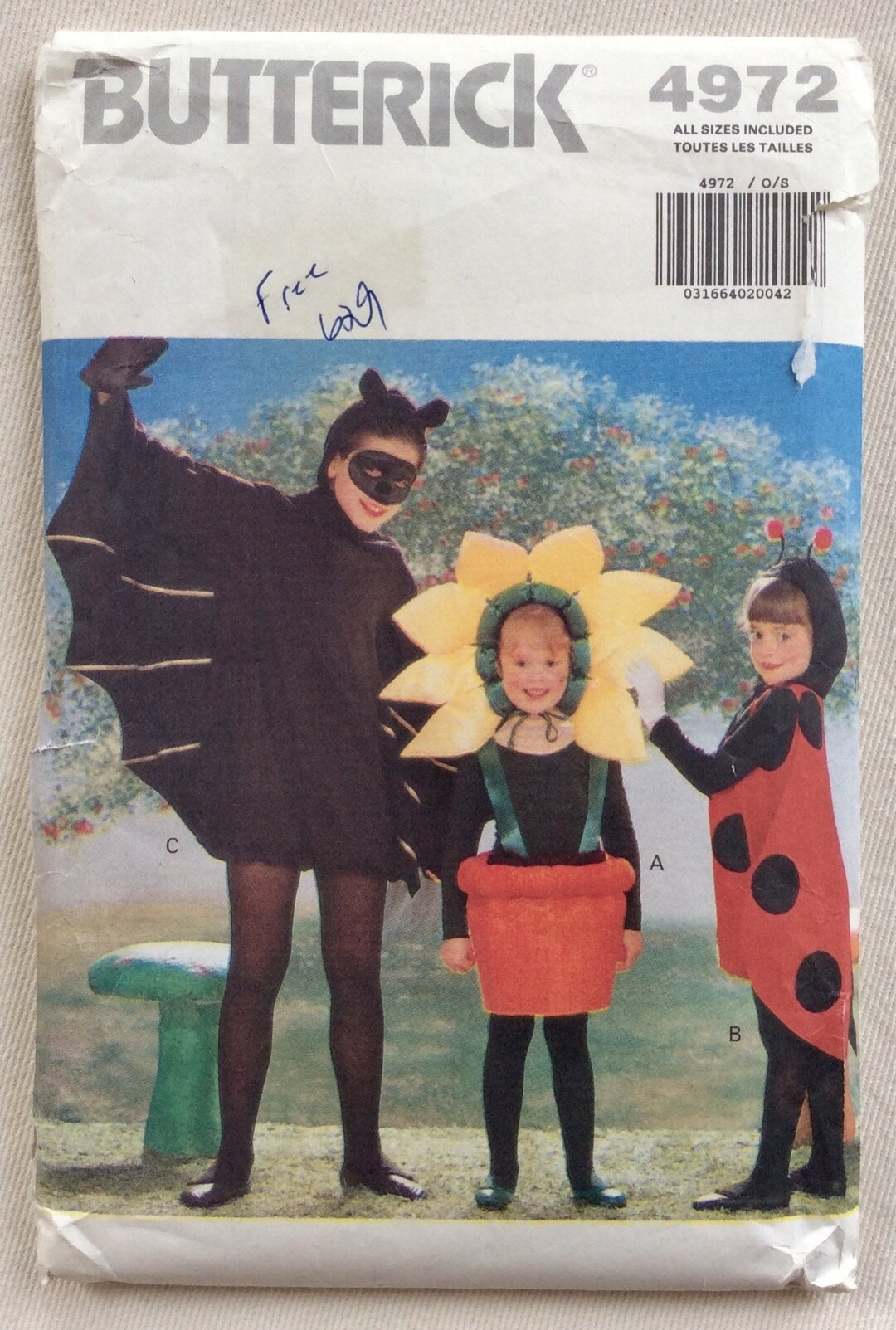 Butterick Pattern 4972 - Easy Children’s Costumes - Ladybug, Potted ...