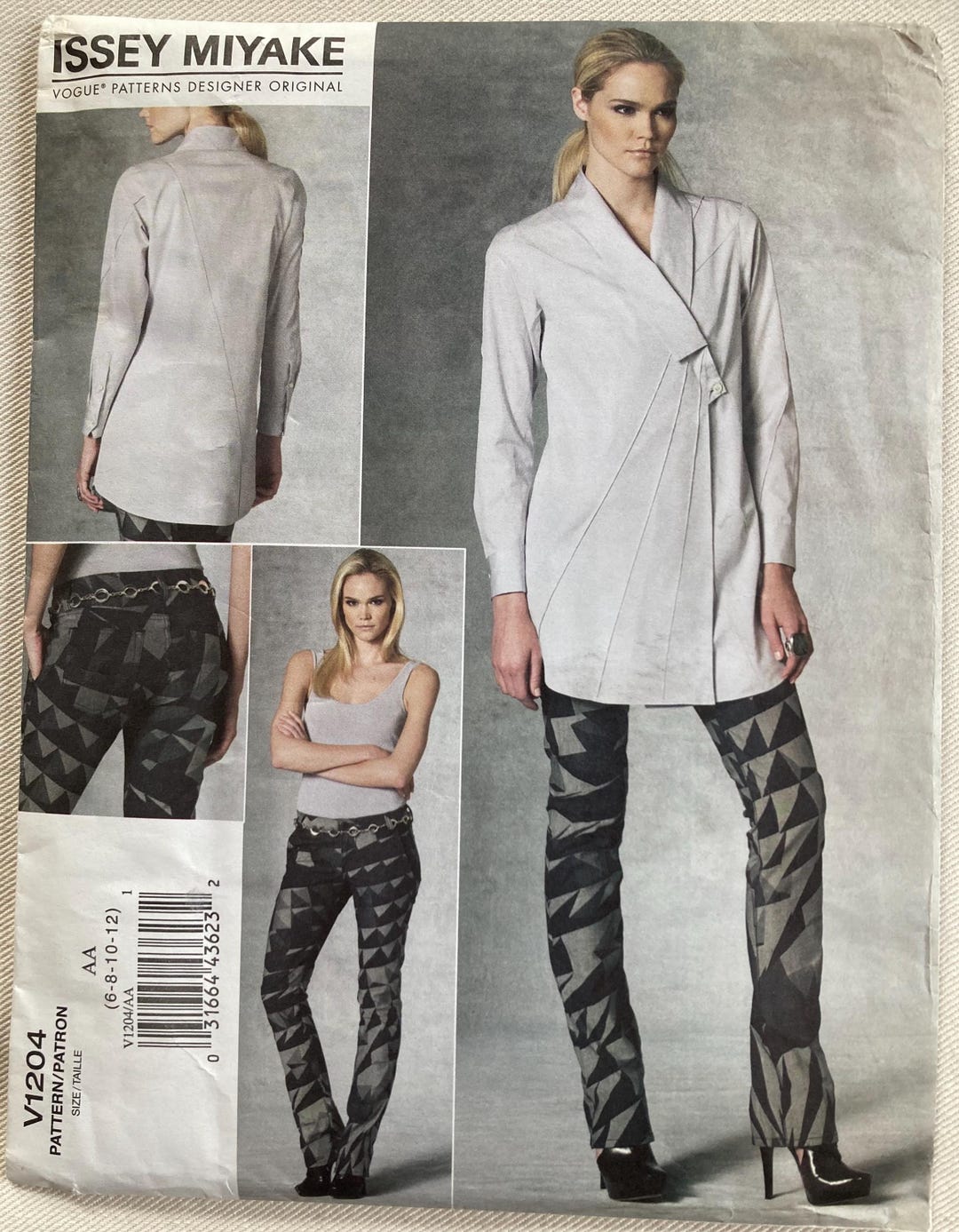 Vogue Pattern 1204 -issey Miyake Loose-fit Long Sleeve Tunic With ...