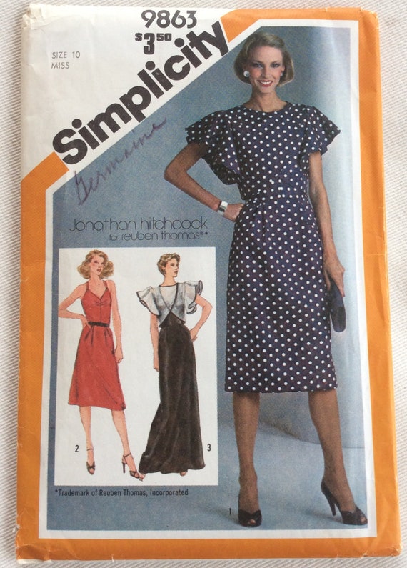 Simplicity Pattern 9863 Bias Front Low Criss-cross Back - Etsy