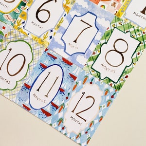 Rustic Painted Baby Milestone Marker Cards - Etsy