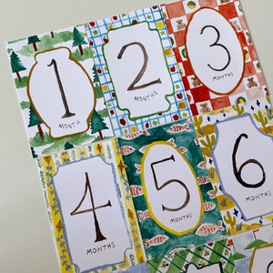 Rustic Painted Baby Milestone Marker Cards - Etsy
