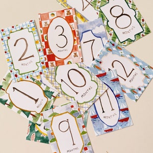 Rustic Painted Baby Milestone Marker Cards - Etsy
