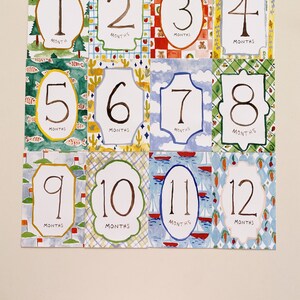 Rustic Painted Baby Milestone Marker Cards - Etsy