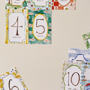 Rustic Painted Baby Milestone Marker Cards - Etsy