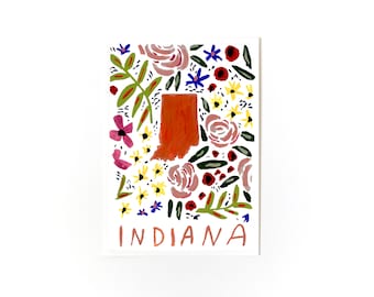 Hand-lettered Indiana Print Indiana Artwork Indiana Gift - Etsy