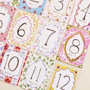 Vibrant Painted Baby Milestone Marker Cards - Etsy