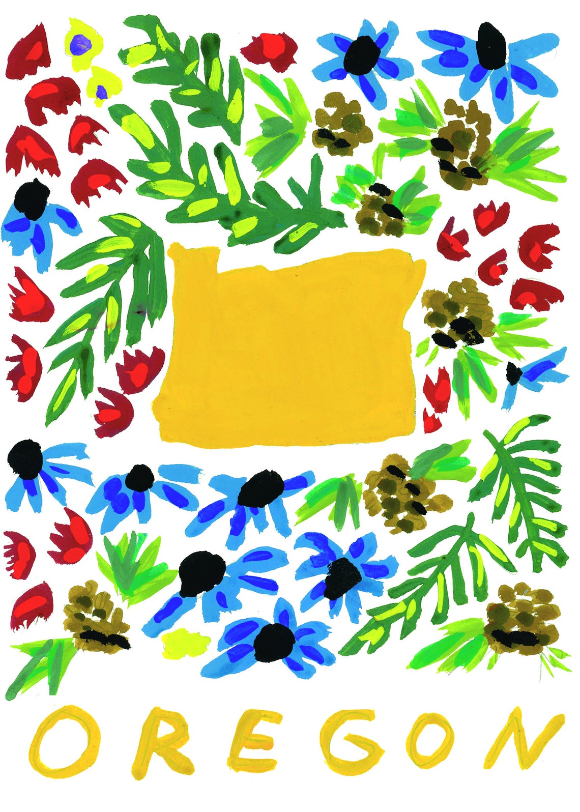 Oregon Print - Etsy