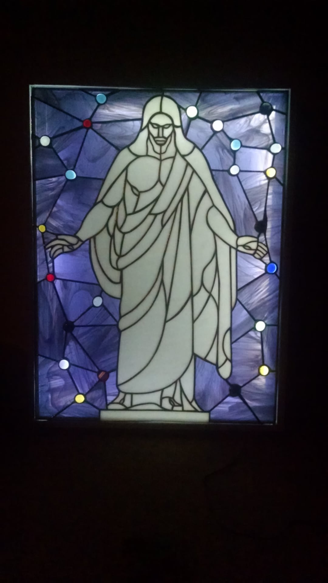 Stained Glass Picture of the Christus - Etsy