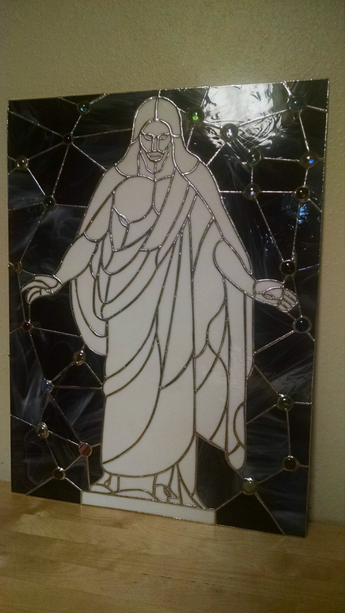 Stained Glass Picture of the Christus - Etsy