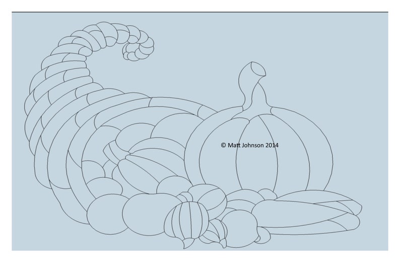 Cornucopia Pattern for Stained Glass Etc - Etsy