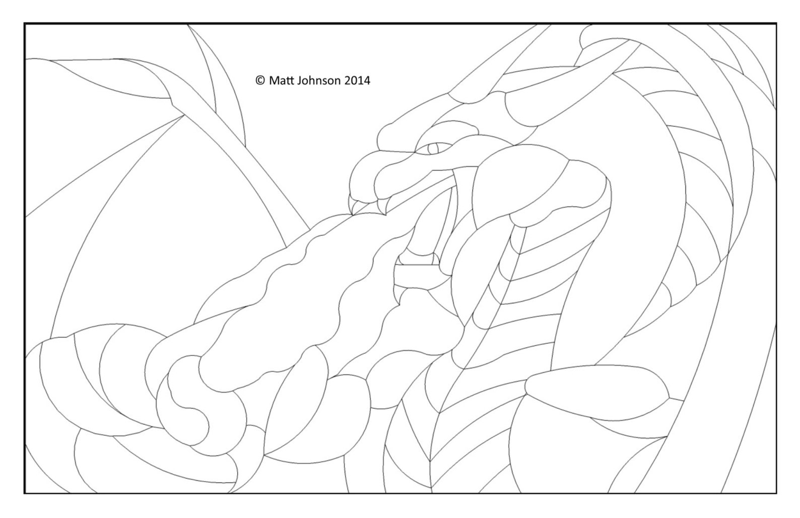 Stained Glass Dragon Pattern - Etsy