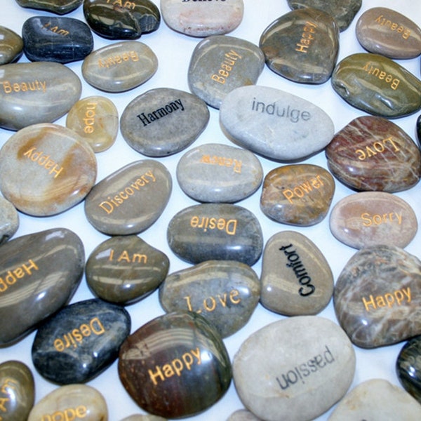Words on Rocks - Etsy