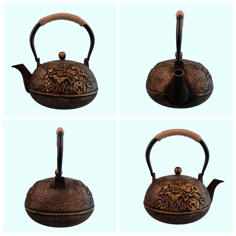 MCT031 1.2L Tea Pot Good Heavy Quality Cast Iron Teapot Pot for Tea Tea ...