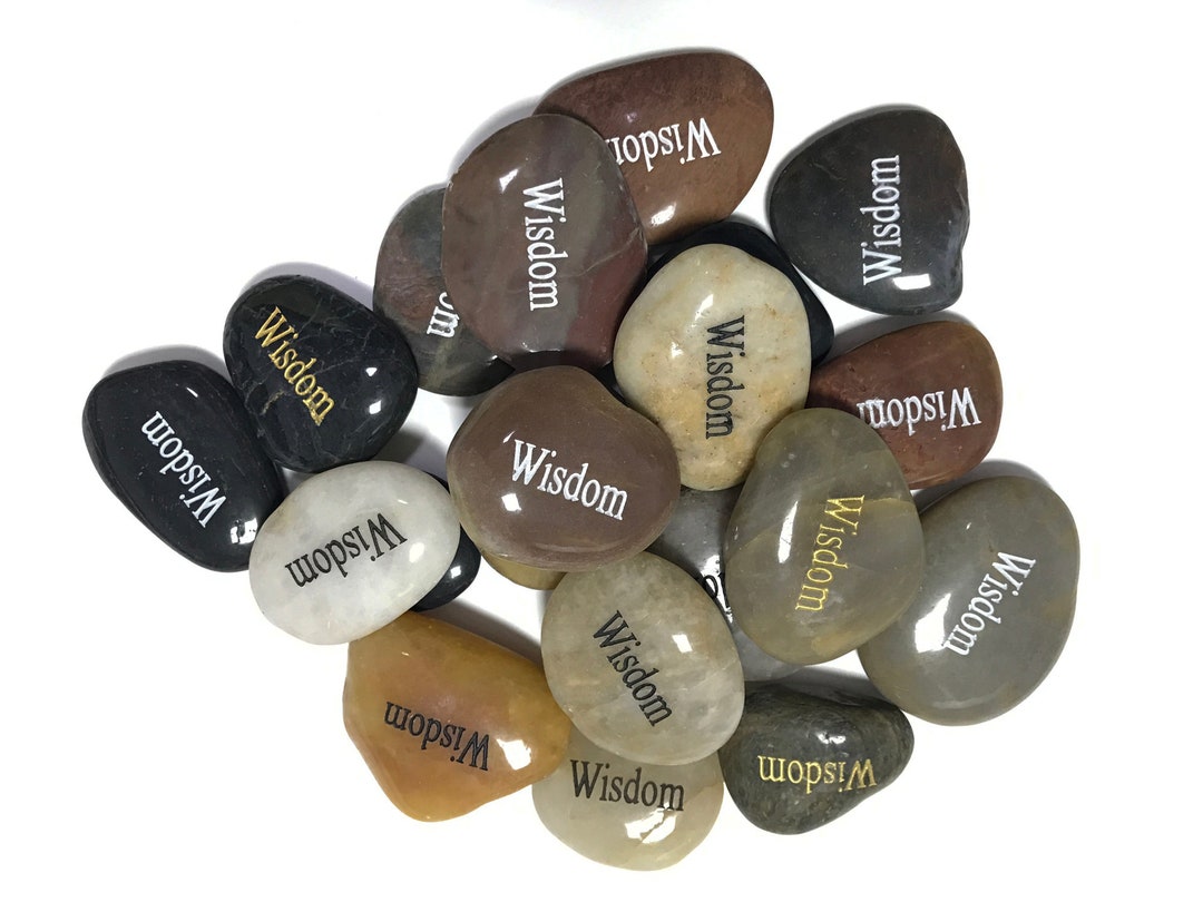 Lot of 100pcs Smooth Polished Engraved Inspirational Positive Message ...