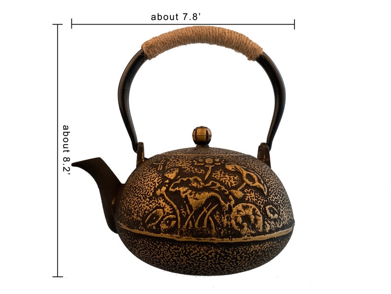 MCT031 1.2L Tea Pot Good Heavy Quality Cast Iron Teapot Pot for Tea Tea ...