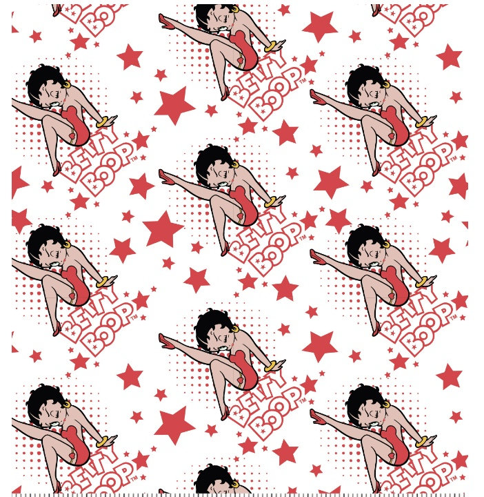 Betty Boop Ruby Stars Cotton Fabric - Etsy