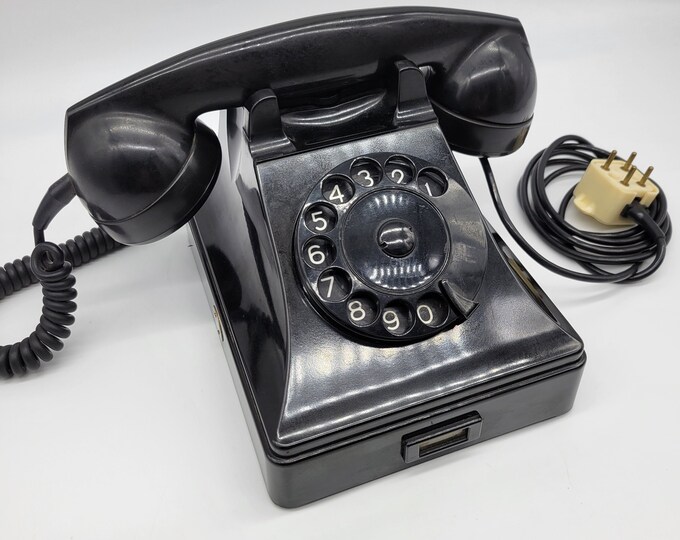 1940's Ericsson PTT Black Rotary Phone From Holland - Etsy