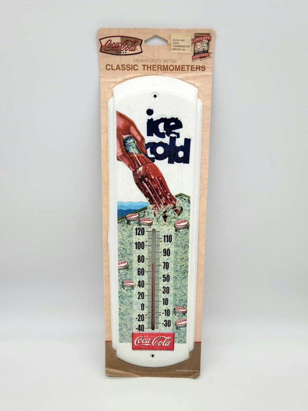 Vintage Coca-cola Heavy Duty Metal Thermometer (sealed) - Etsy