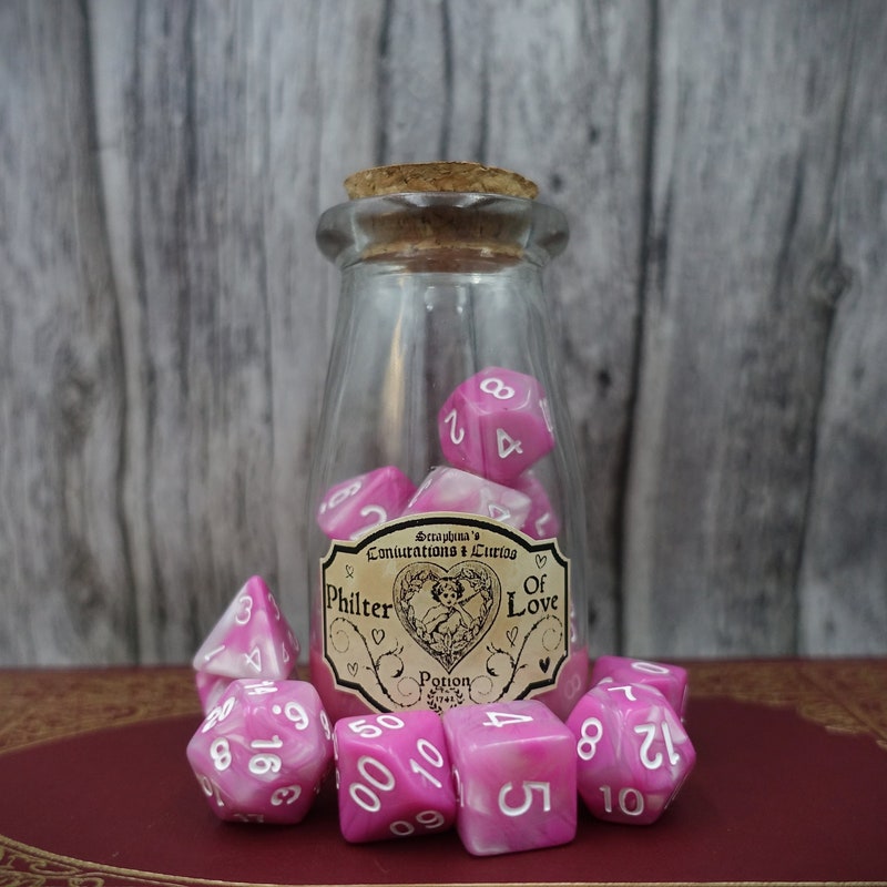 Pink Potion Dice Set - Etsy UK