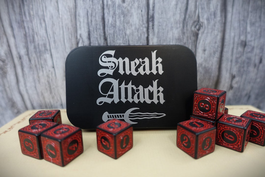 Assassin Rogue Archetype I Sneak Attack Dice I Red and Black Dice I ...