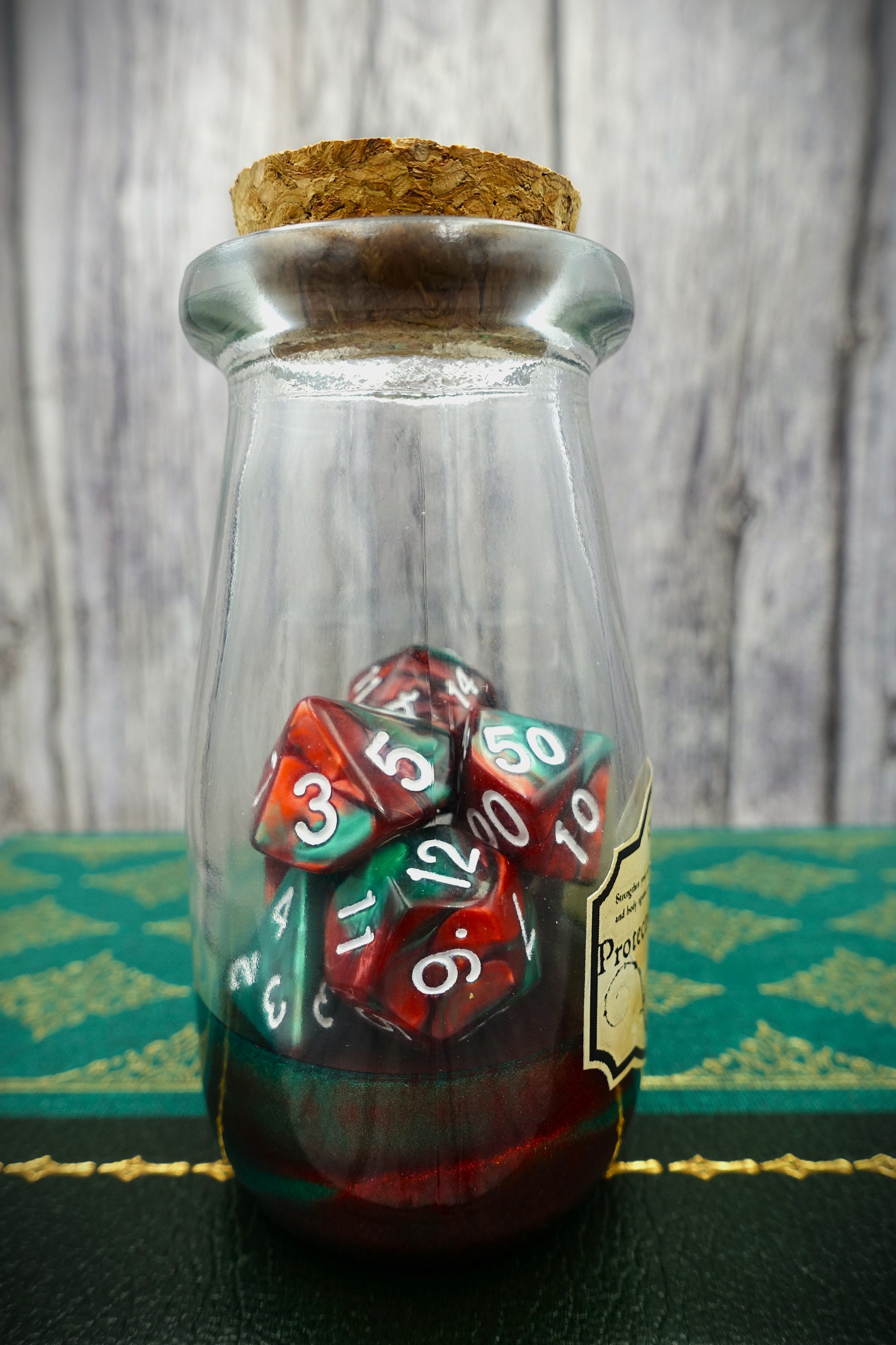 Protection From Evil Dnd Potion Bottle Dice Set Red and | Etsy UK