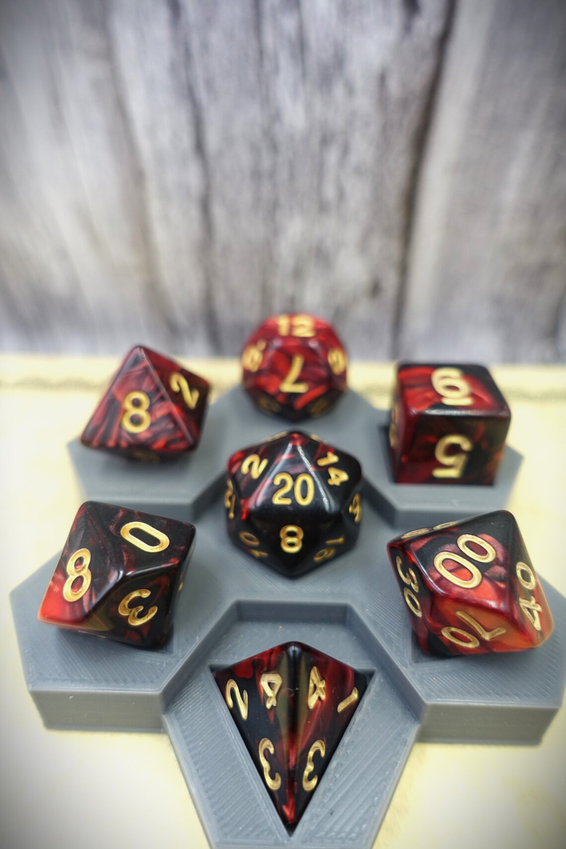 Alchemist Fire Dnd Potion Bottle Dice Set Red and Black - Etsy UK