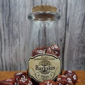 Barkskin Potion Dice Set: Brown Copper Polyhedral Dice for TTRPG - Etsy UK