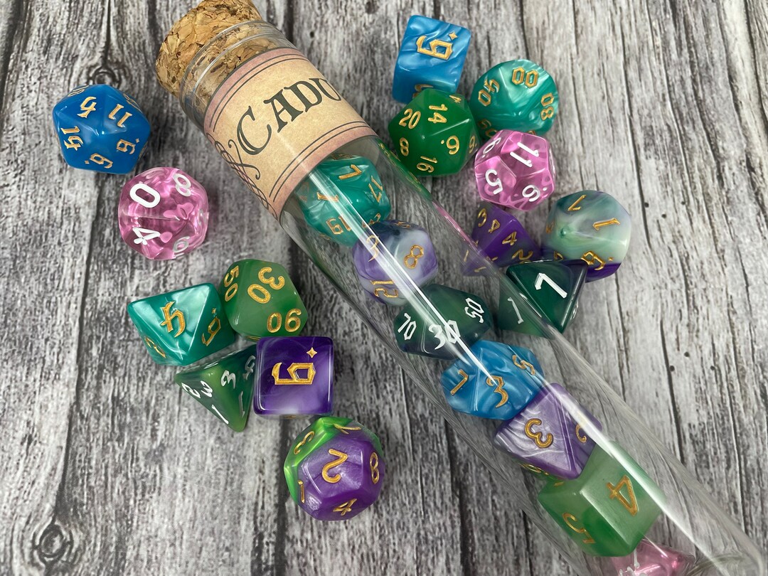 Caduceus I Critical Role Gift I Caduceus Inspired Dice I Glass Tube I ...