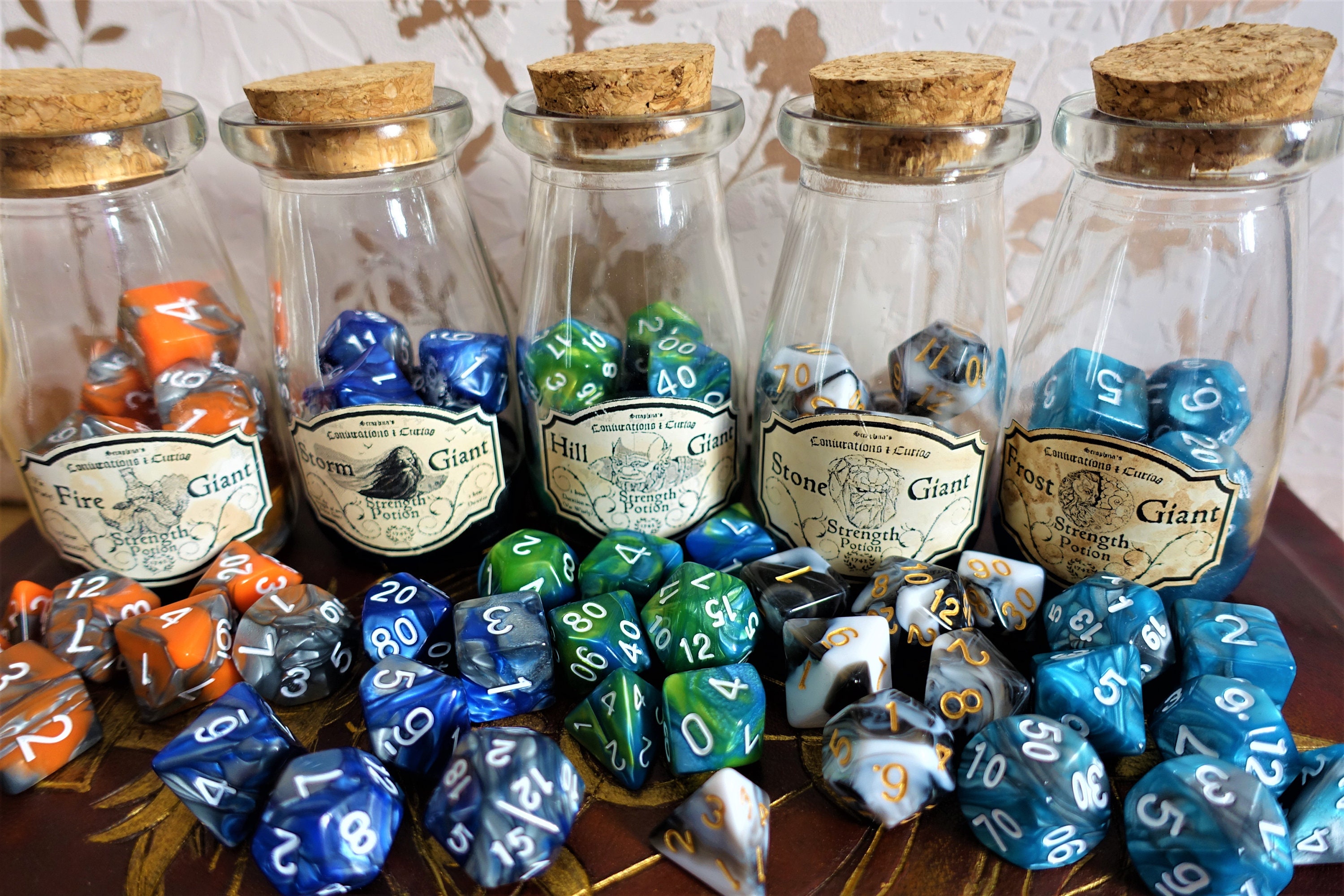 Oil of Etherealness Dnd Potion bottle dice set Pink and | Etsy