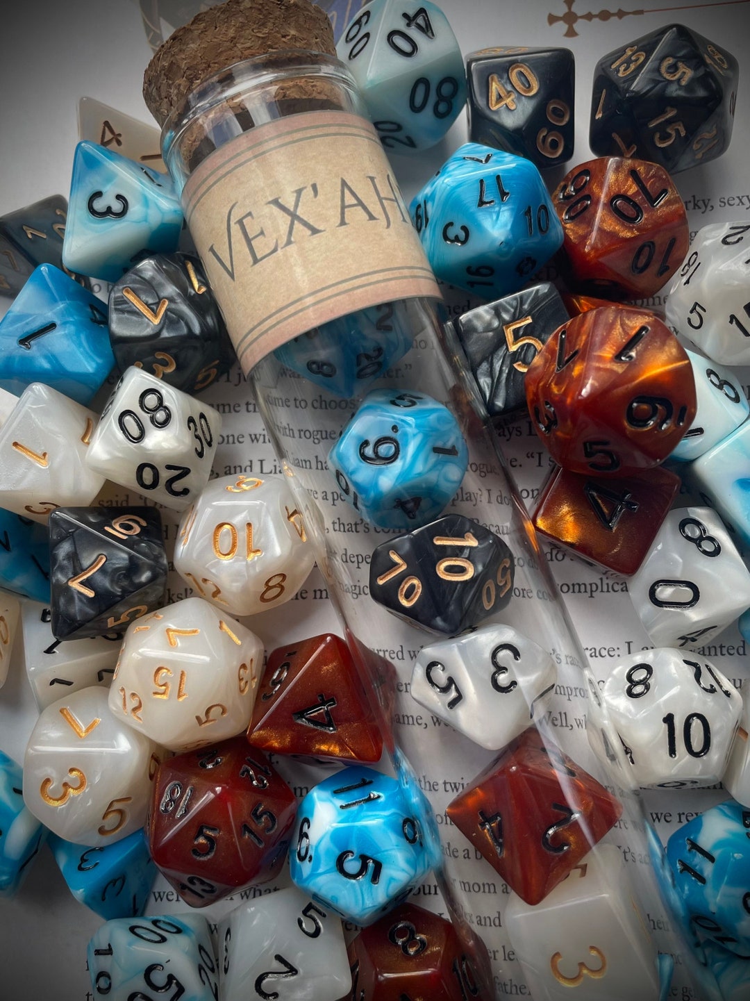 Vex'ahlia I Critical Role Gift I Vex Inspired Dice I Glass Tube I ...