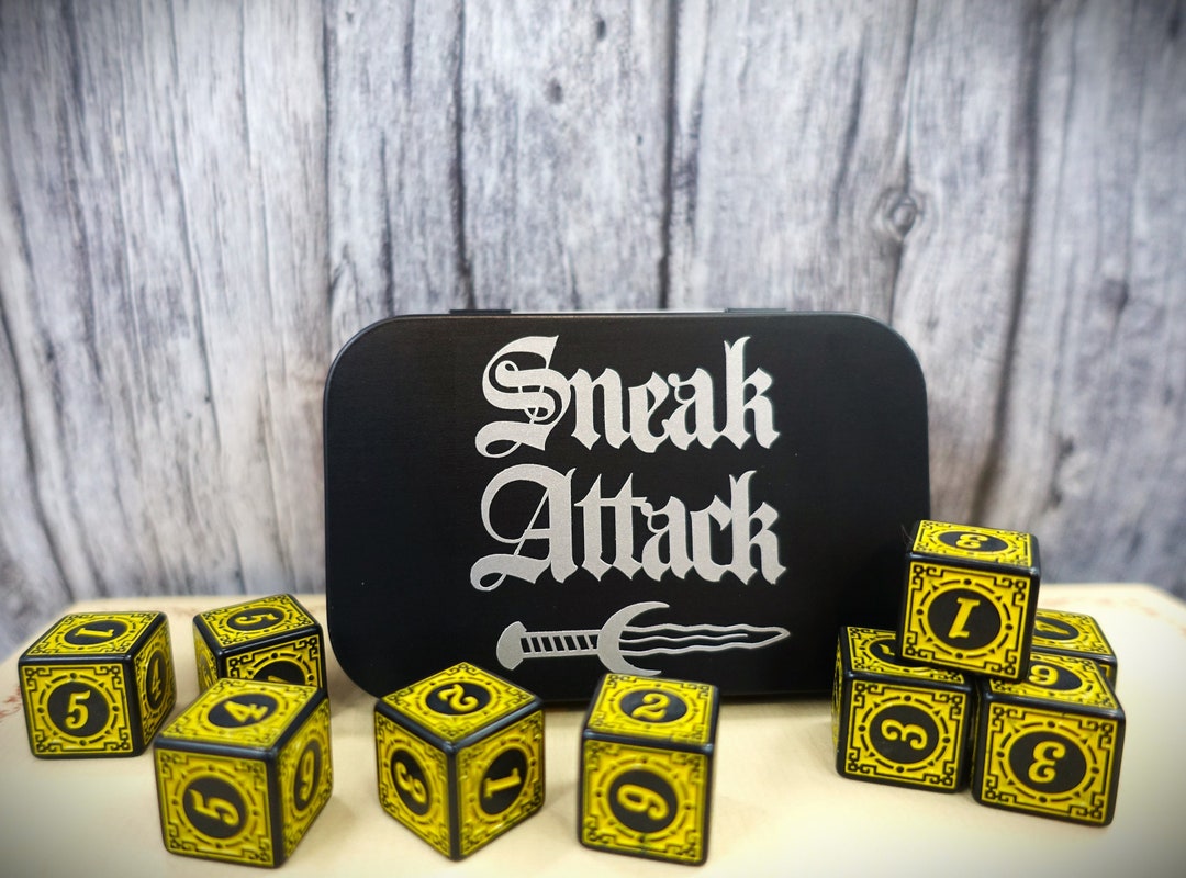 Thief Rogue Archetype I Sneak Attack Dice I Yellow and Black Dice I ...