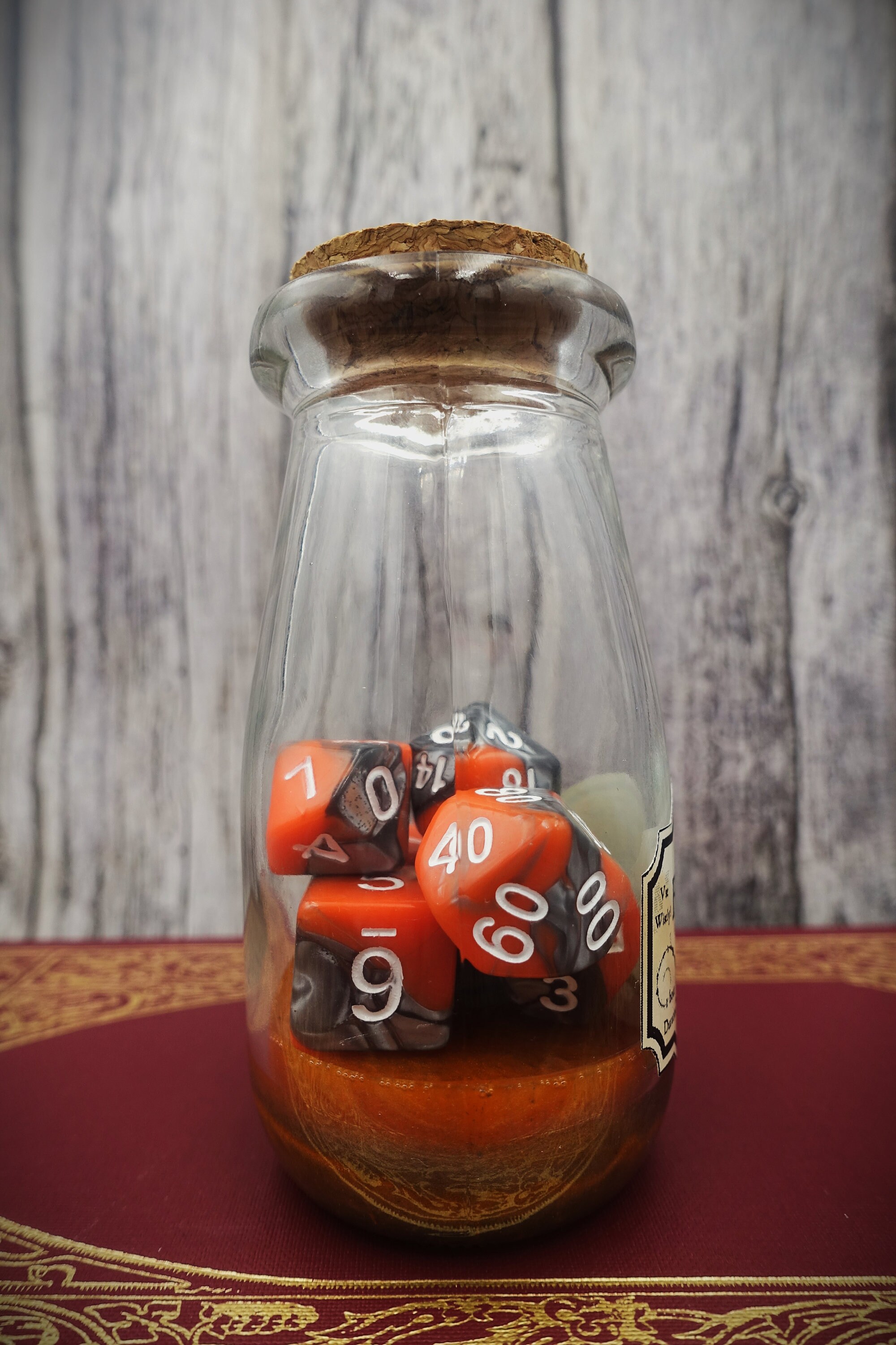 Fire Giant Strength Dnd Potion Bottle Dice Set Orange and | Etsy