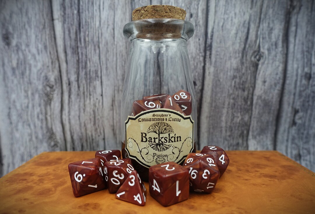 Barkskin Potion Dice Set: Brown Copper Polyhedral Dice for TTRPG - Etsy UK