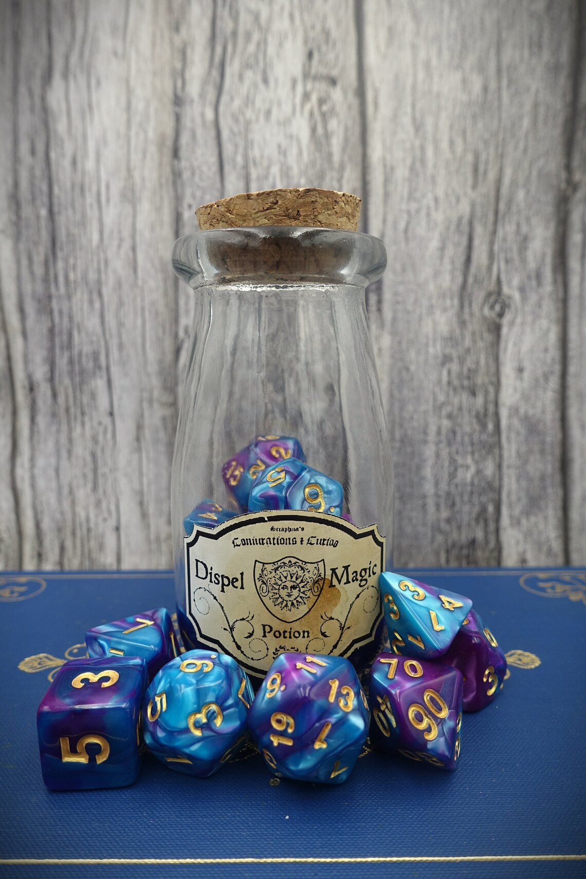 Dispel Magic Dnd Potion Bottle Dice Set Purple & Blue | Etsy UK