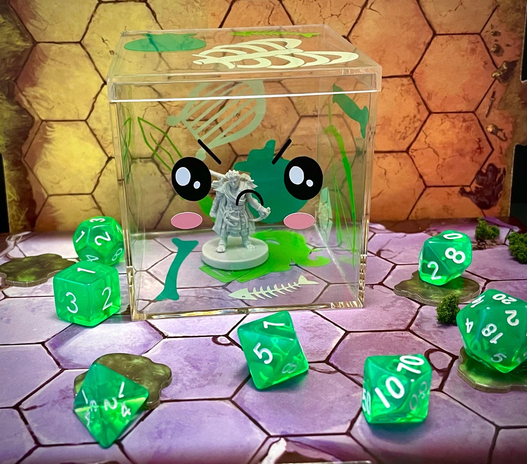 Angry Gelatinous Cube Dice Box | Kawaii Monster | Dice Storage Box ...